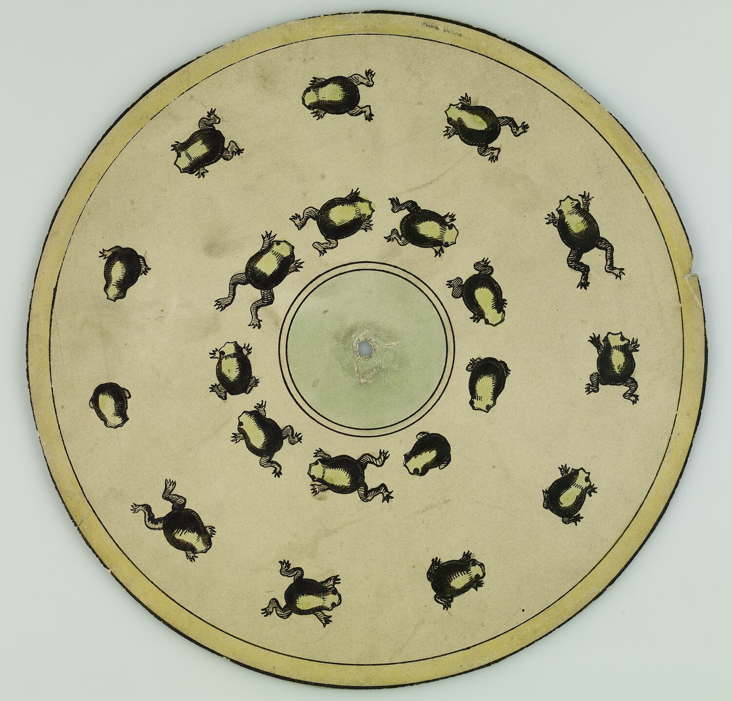 Phenakistoscope Disc - Jumping Frogs, post 1832