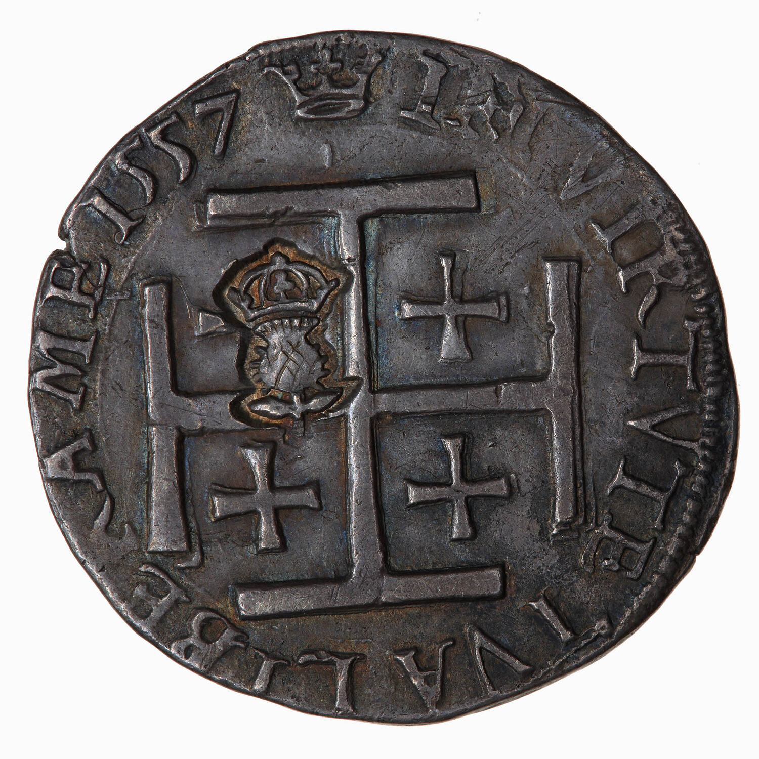 Coin - Testoon, Mary, Scotland, 1557
