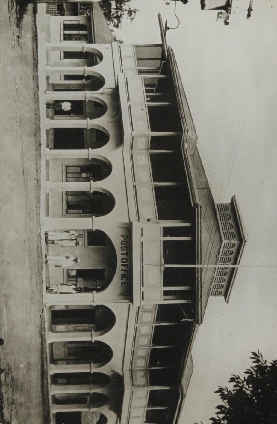 Glass Negative - Post Office Exterior, Pacific Islands, circa 1930s