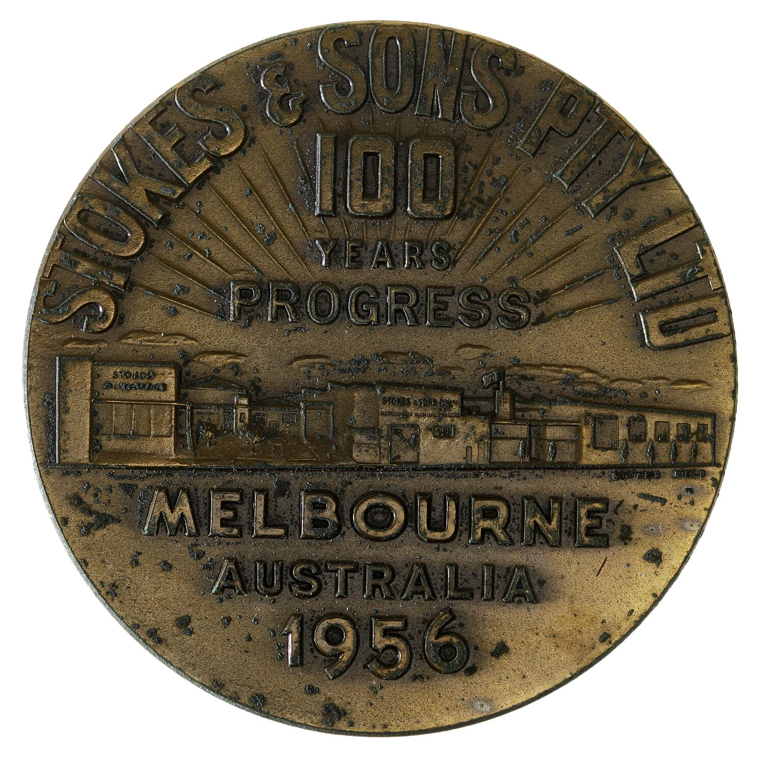 Medal - 'Stokes 100 Years of Progress', Stokes & Sons, Victoria ...