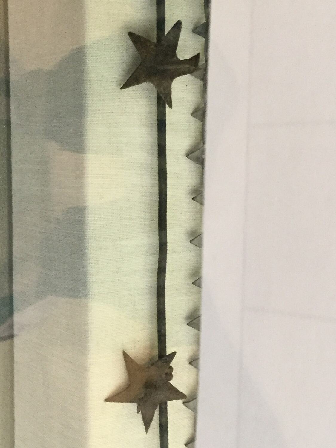 Barbed Wire Sample - Barker Five Point Hanging Star, 1881