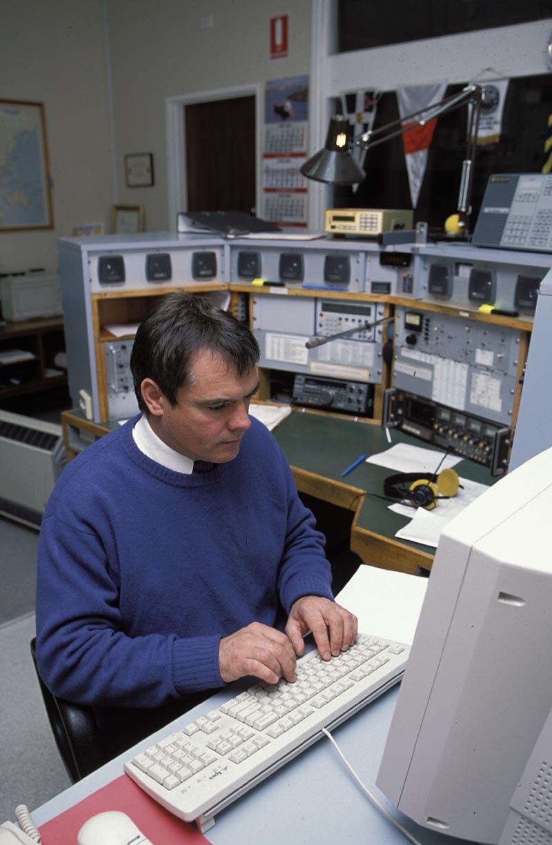 Slide - Operator's Room, Melbourne Coastal Radio Station, Cape Schanck ...