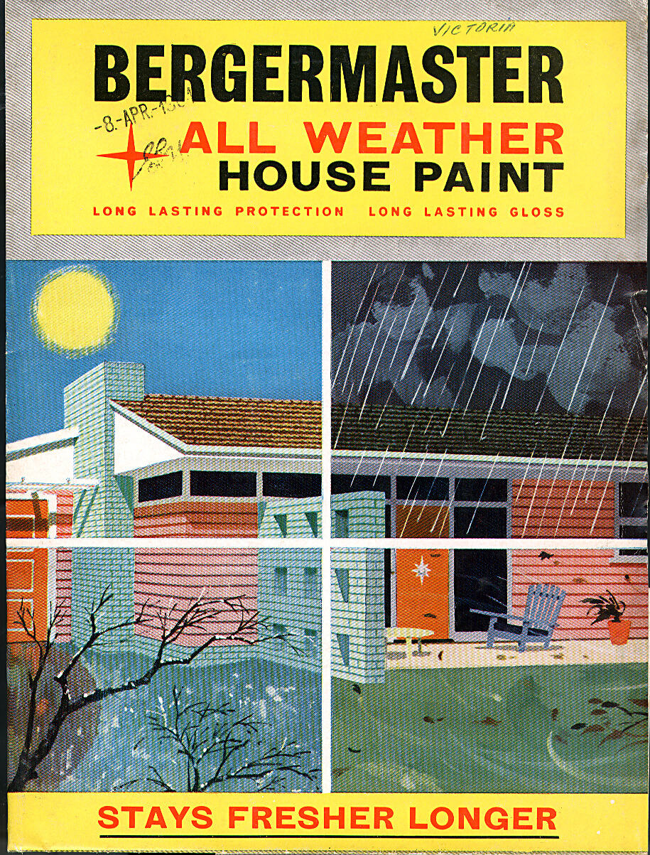 Colour Chart & Leaflet - 'Bergermaster All Weather House Paint', 1964