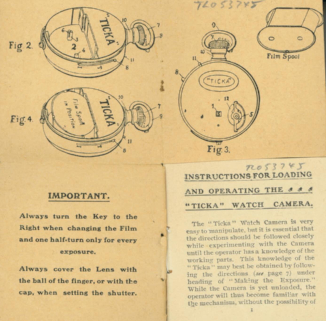 Instruction Booklet - Camera, Ticka Miniature, Houghtons Ltd, Ticka ...