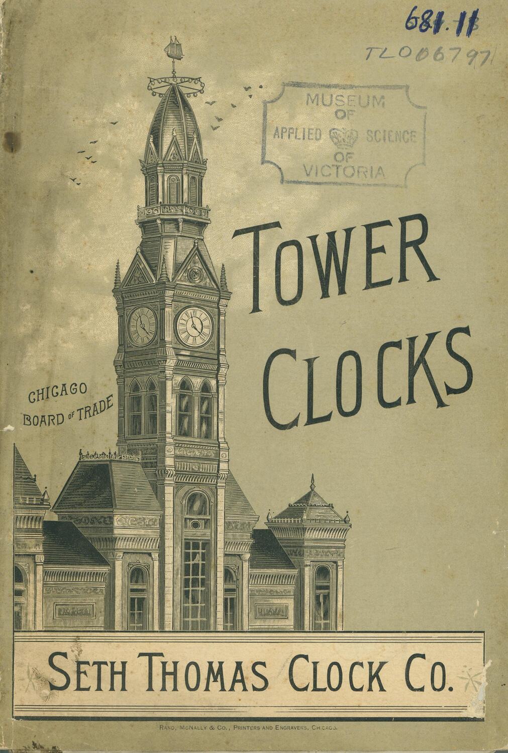 Catalogue - Seth Thomas Clock Co., Tower Clocks, 1886