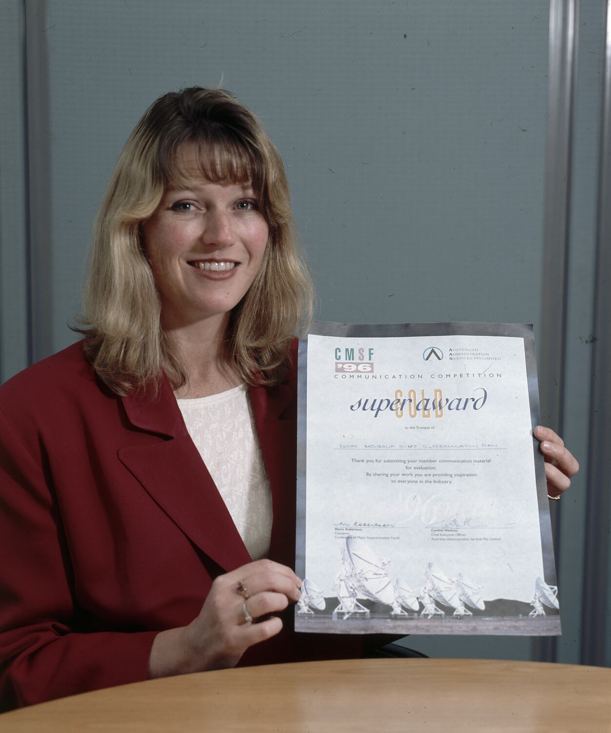 Transparency - Kodak Australasia, Anita Cowley with Superannuation ...