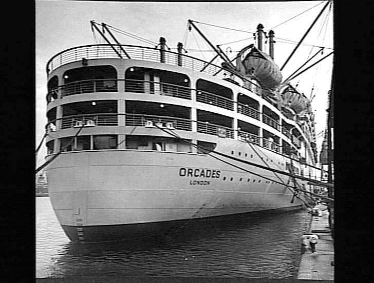 Photograph - Orient Line, RMS Orcades, Stern View Starboard Side, 1948