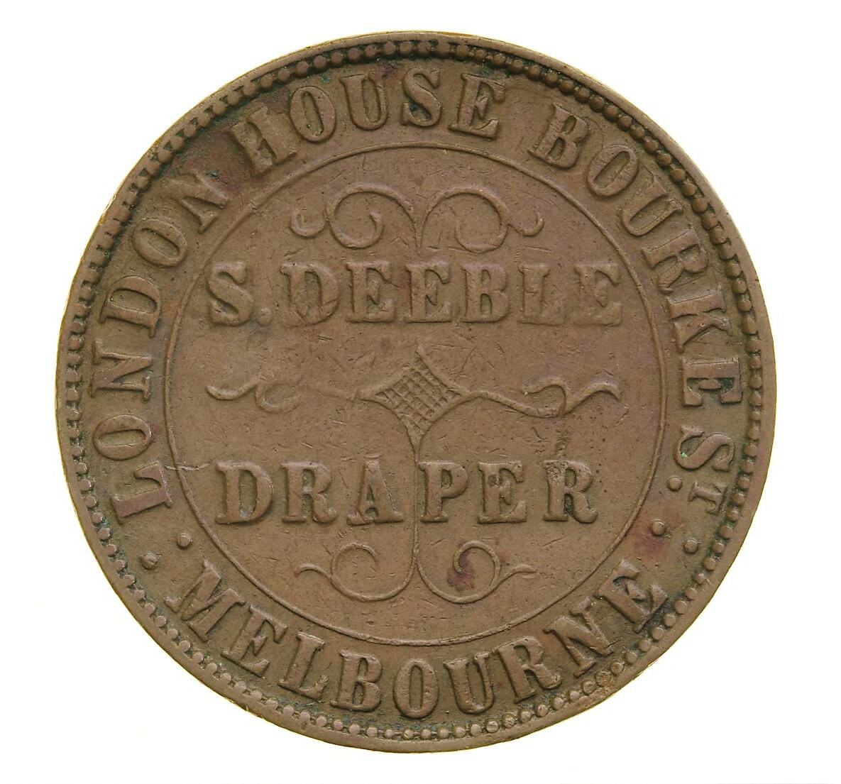 Samuel Deeble, Draper , Melbourne, Victoria (circa 1830s-?)
