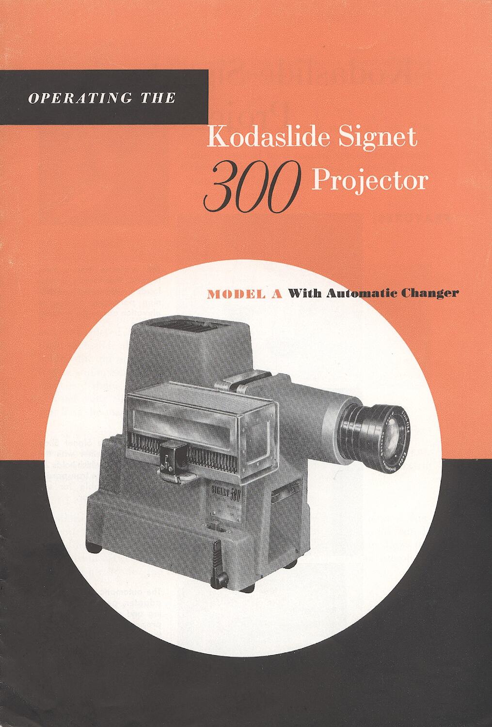 Operating Manual - Eastman Kodak, 'Kodaslide Signet 300 Projector', 1955