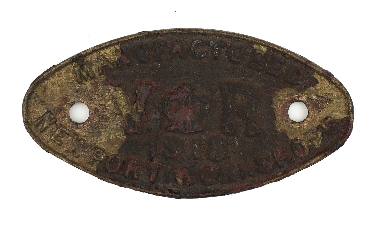 Rollingstock Builders Plate - Victorian Railways, Newport Workshops, 1918