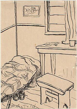 Drawing - David Armfield, 'Workers Room, Mt Beauty', Kiewa, Victoria ...