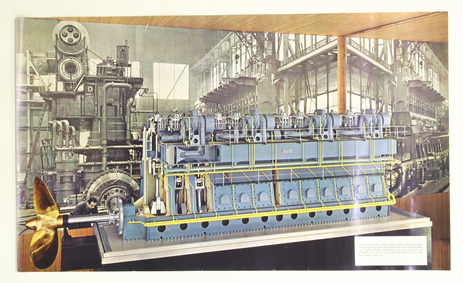 Poster - Sulzer Marine Diesel Engine, 1950-1960