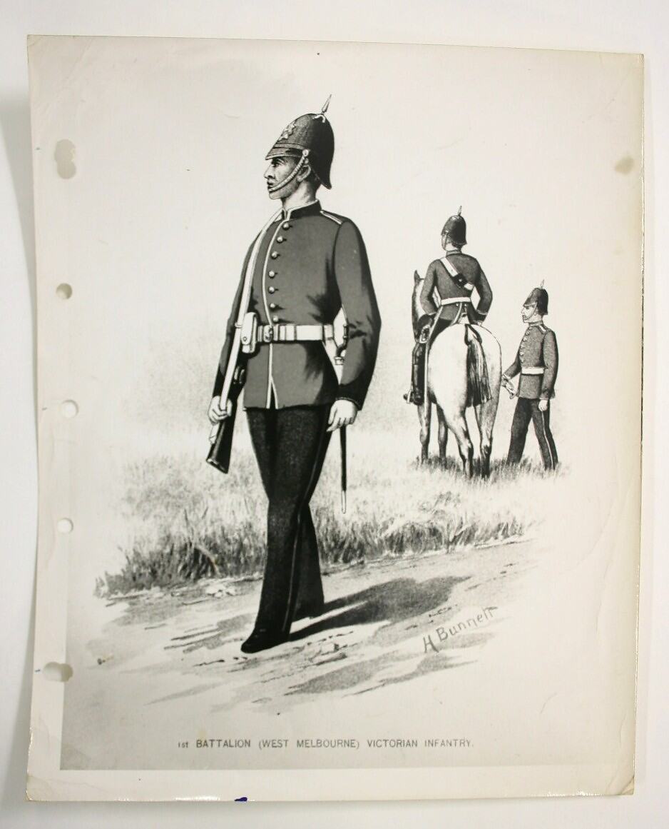 Print - 1st Battalion (West Melbourne) Victorian Infantry, H. Bunnett ...