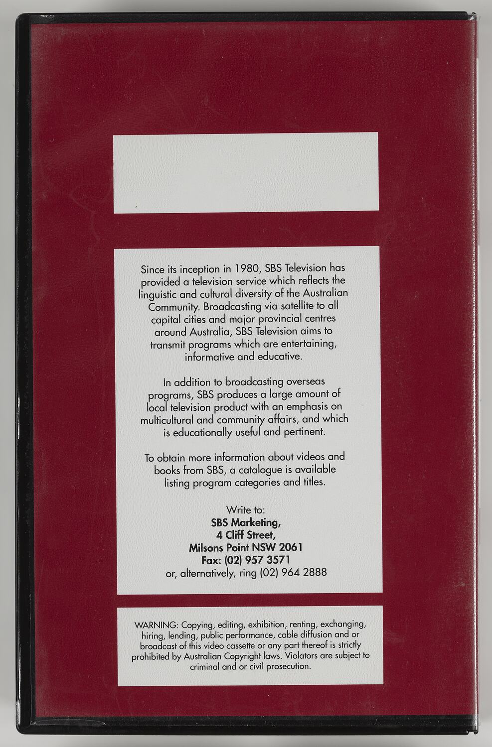 Video Cassette Tape - Hello Australia, Episodes Nine & Ten, SBS, VHS ...