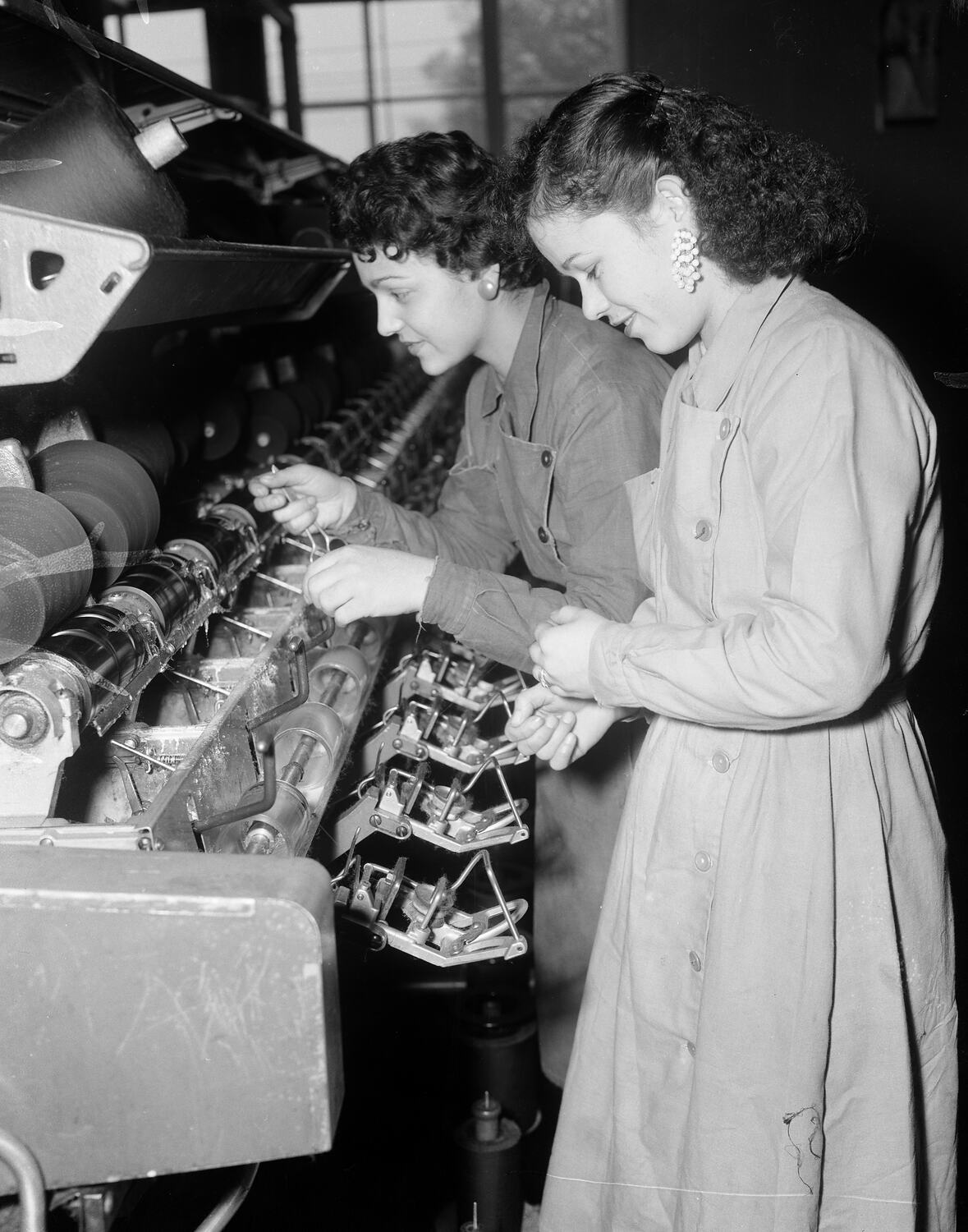 Negative - Textile Workers in Factory, Melbourne, Victoria, 1955