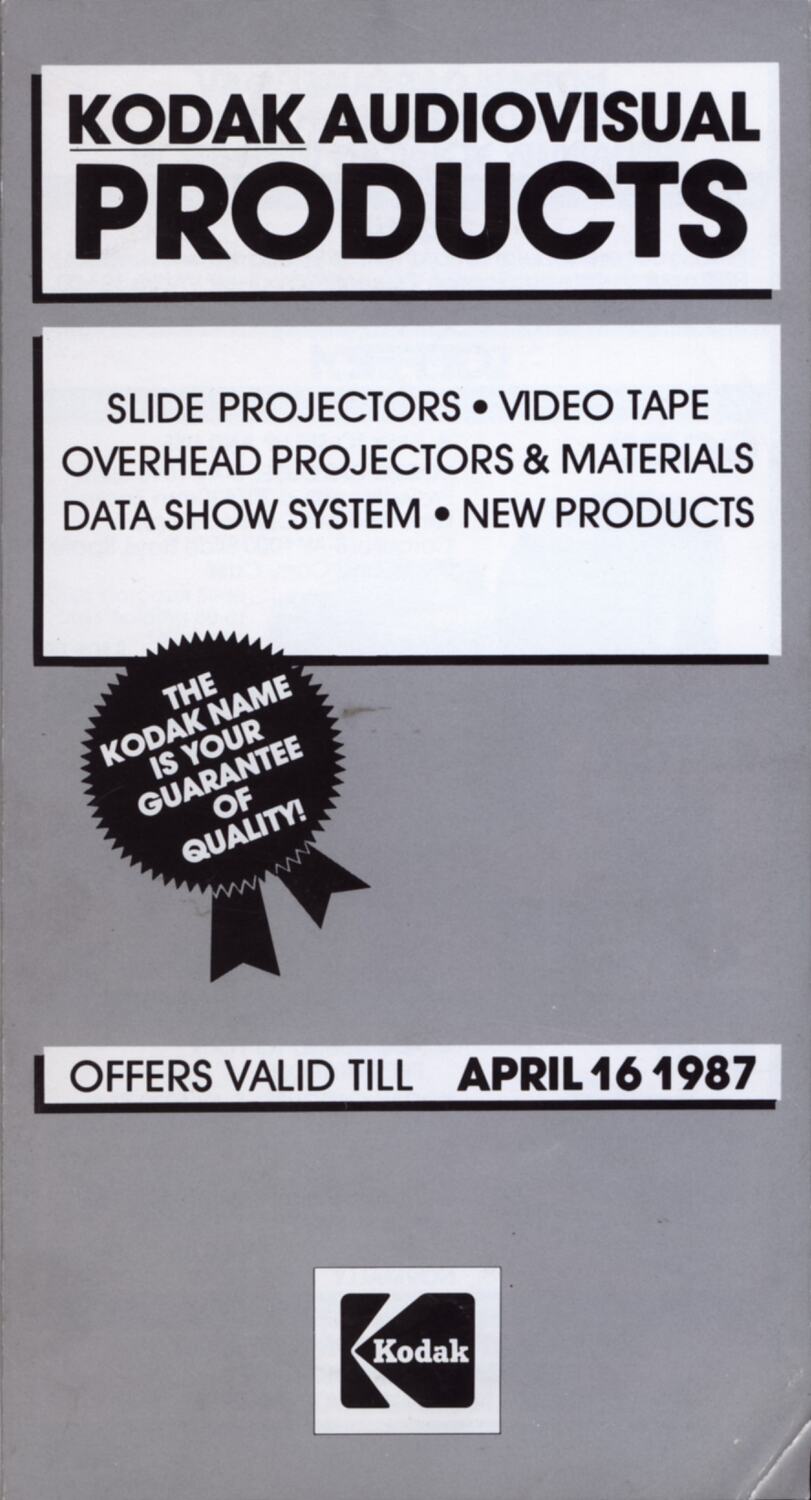 Price List - Kodak Australasia Pty Ltd, Kodak Audiovisual Products ...