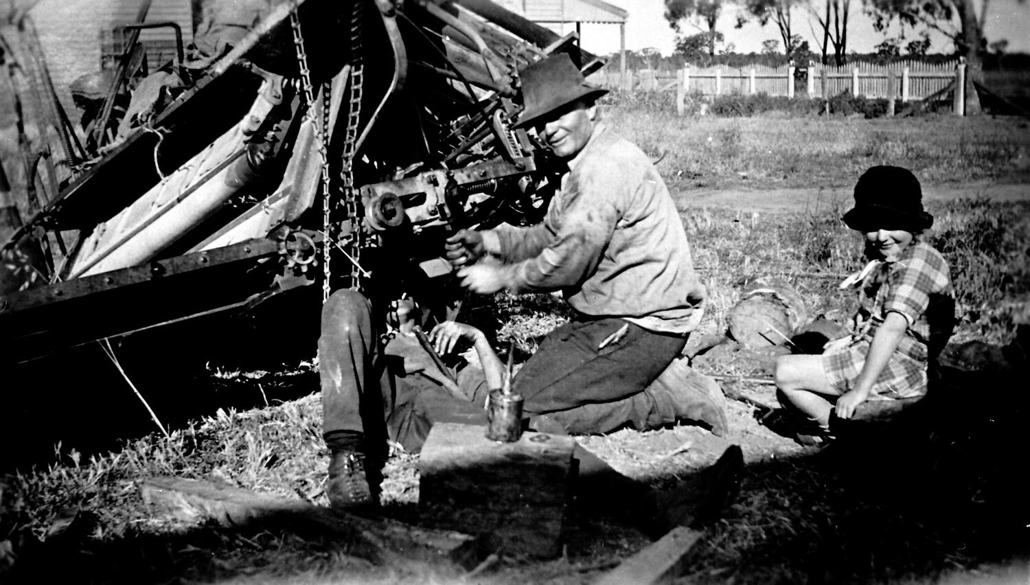 Negative - Reaping the Reaper-Binder, Wangaratta District, Victoria ...