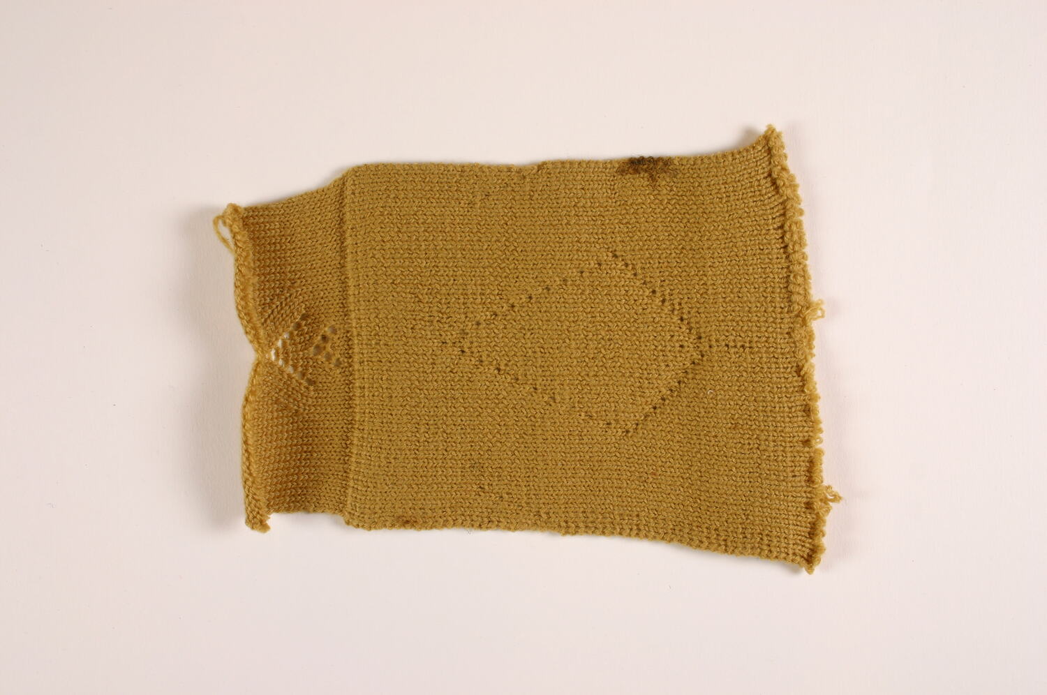 Knitting Sample - Edda Azzola, Tan, Diamond Pattern, circa 1960s