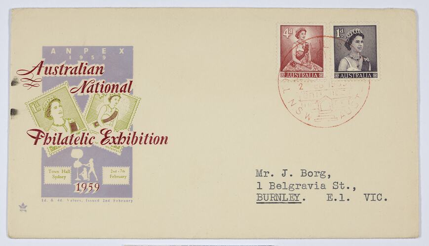 First Day Cover - Australian National Philatelic Exhibition, 1 Penny ...