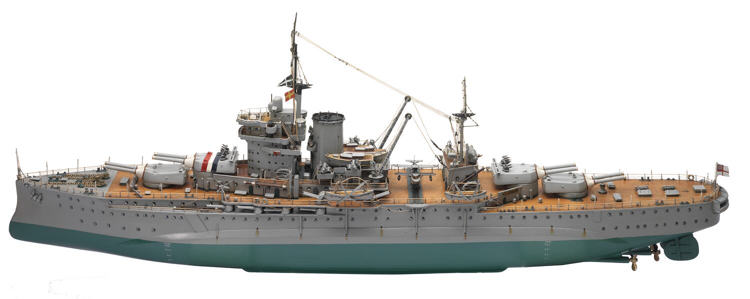 Naval Ship Model - Battleship HMS Warspite, 1915