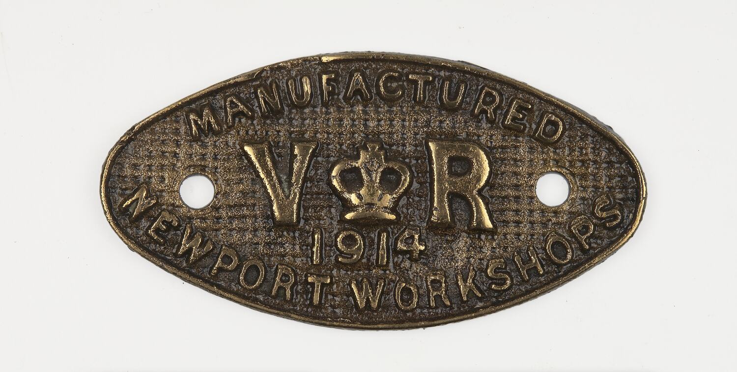 Rollingstock Builders Plate - Victorian Railways, Newport Workshops, 1914