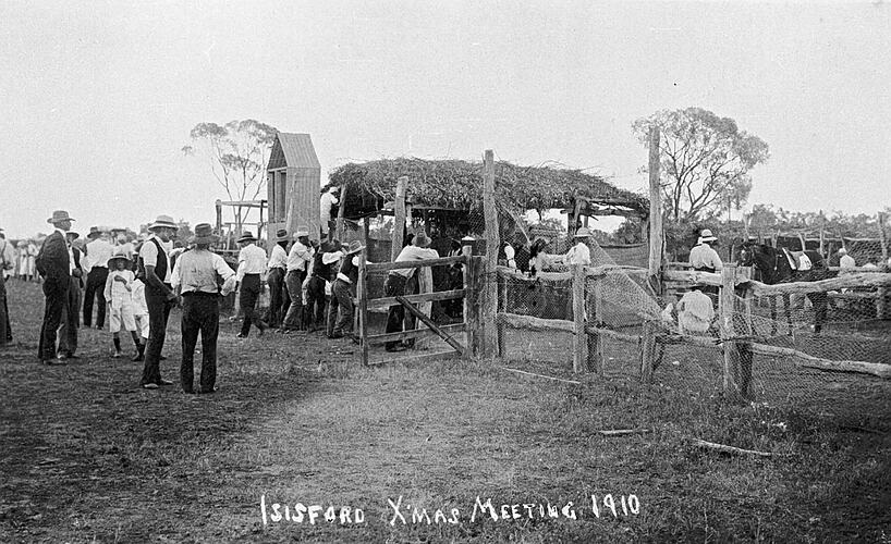 Negative - 'Isisford Xmas Meeting', Queensland, 1910