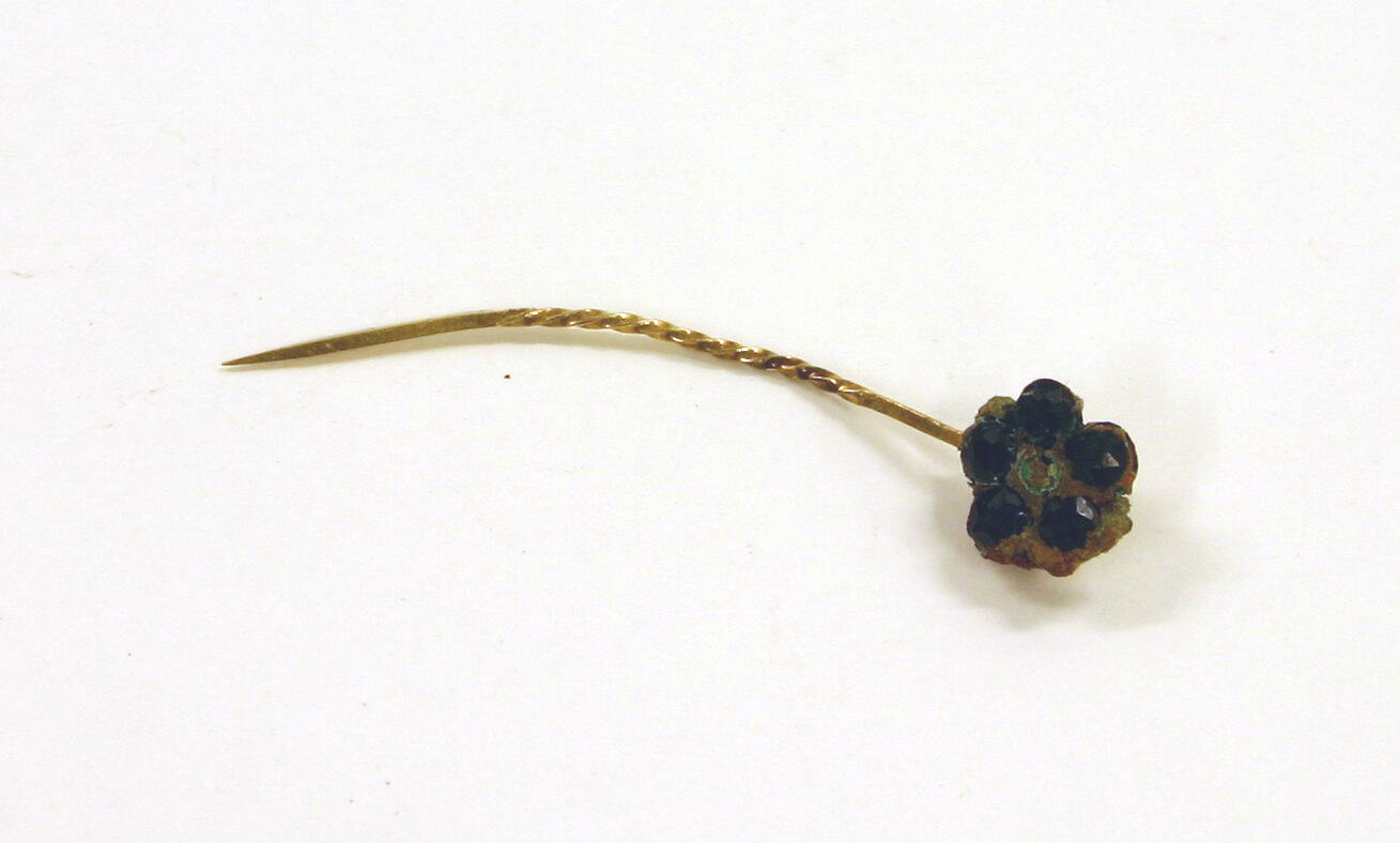 Tie Pin - Flower, Metal, circa 1880
