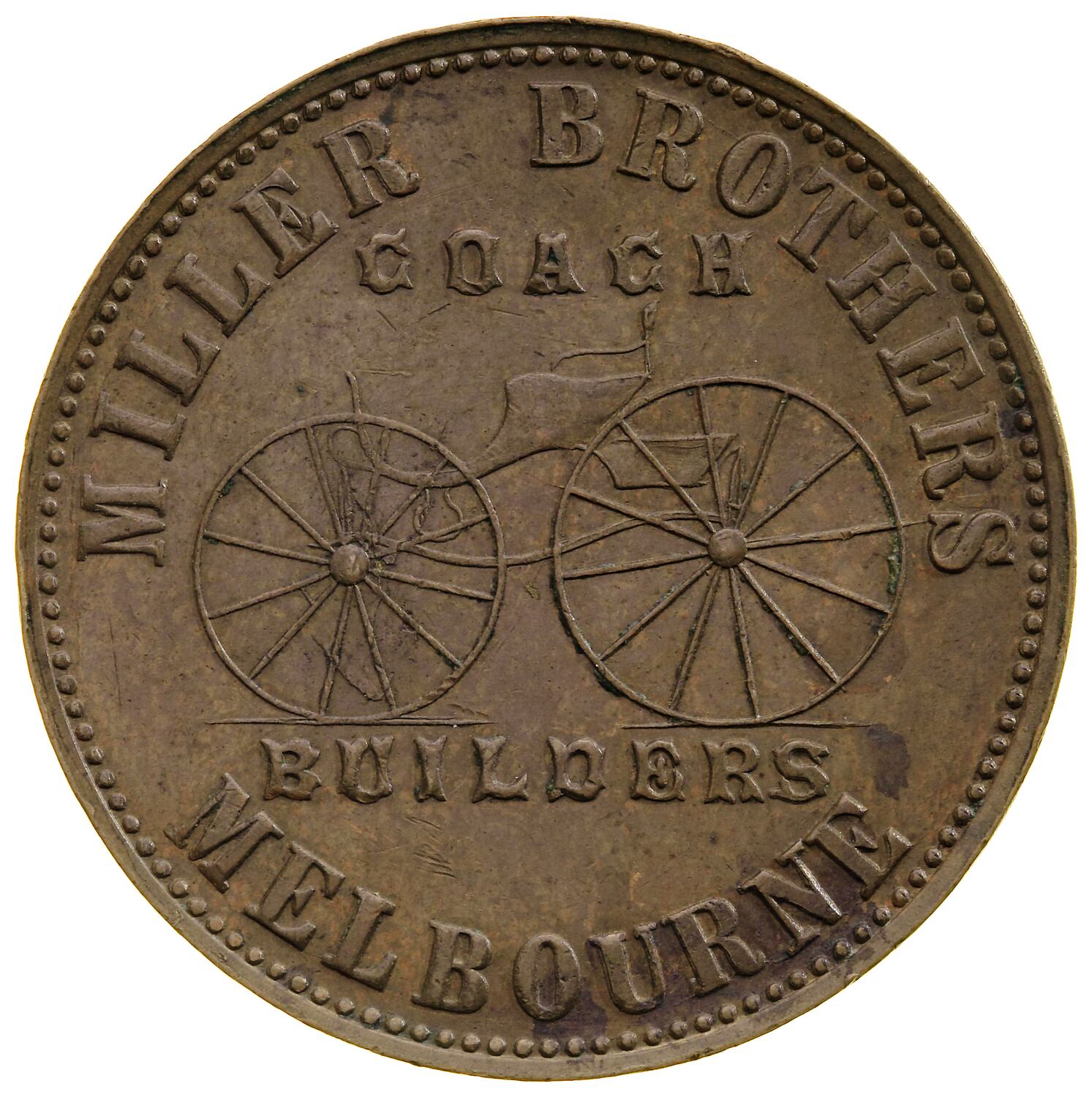 Trade Token, Melbourne, 1862