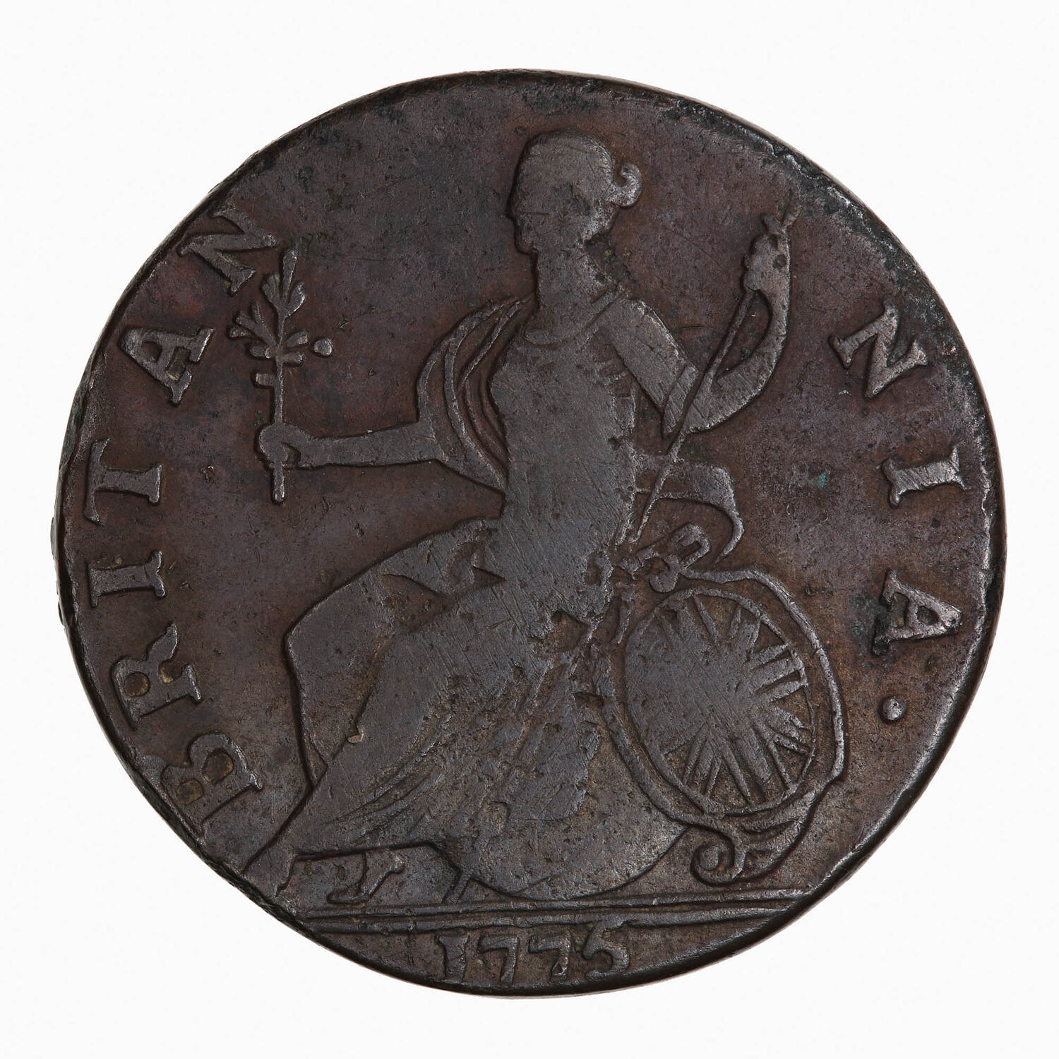 Coin - Halfpenny, George III, Great Britain, 1775