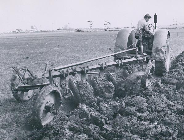 Photograph - Massey Ferguson, Disc Plough & Tractor, 1953