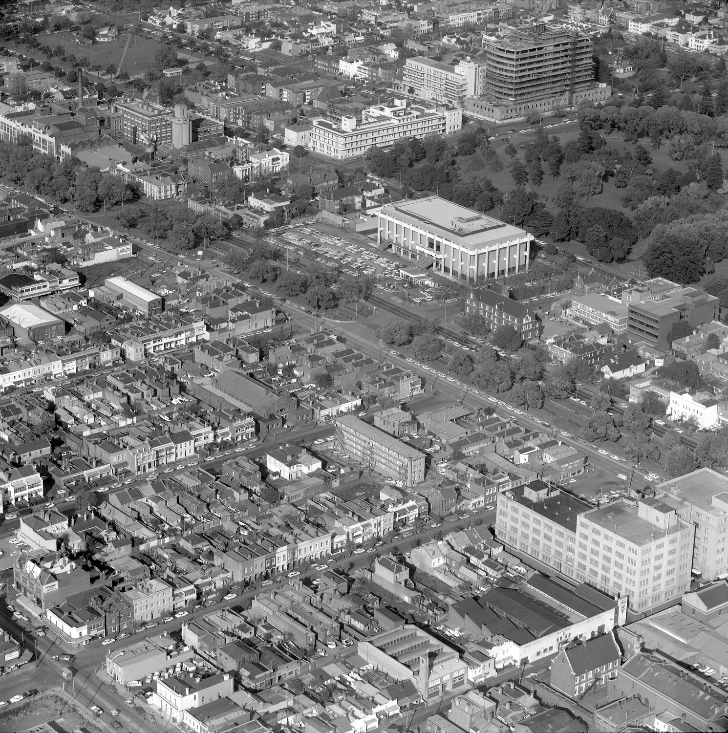 Negative - Aerial View of Fitzroy, Victoria, 1958