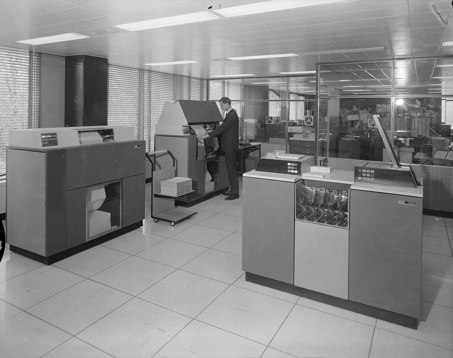 Negative - Mobil Corporation, Computer Room, Melbourne, 18 Mar 1966