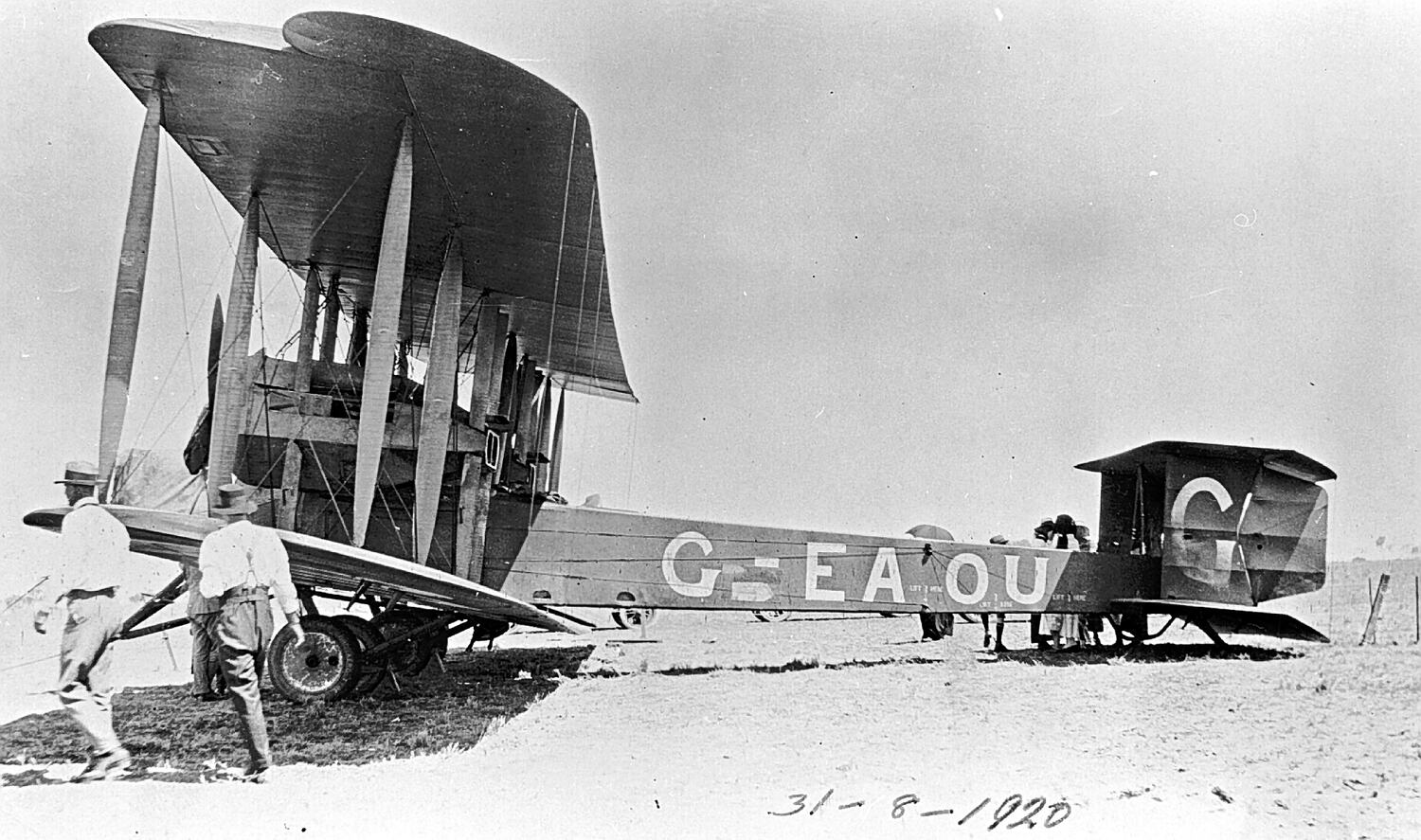 Negative - Sir Keith Smith's Vickers Vimy Aircraft flown from England ...