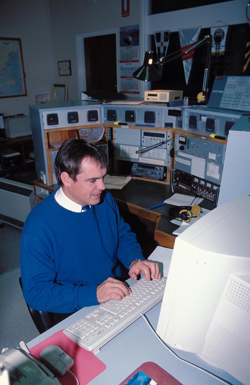 Slide - Operator's Room, Melbourne Coastal Radio Station, Cape Schanck ...