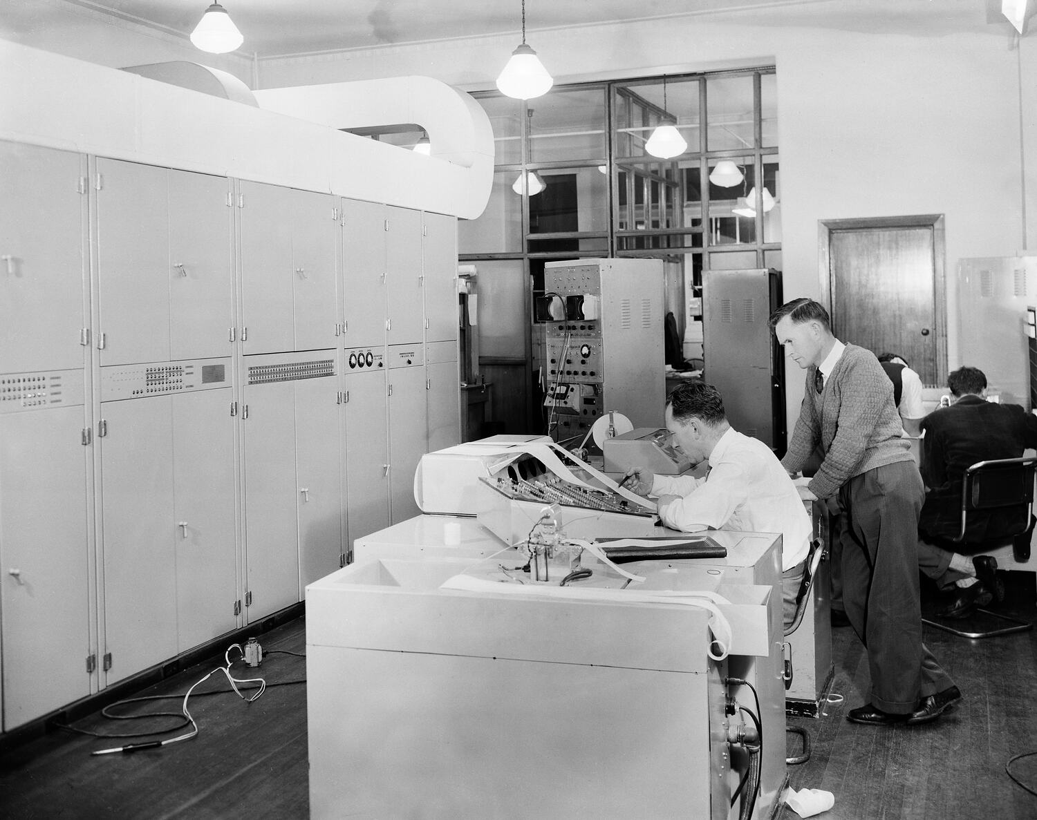 Photograph - CSIRAC Computer, Roy Muncey, Bill Davern, Don Beresford ...