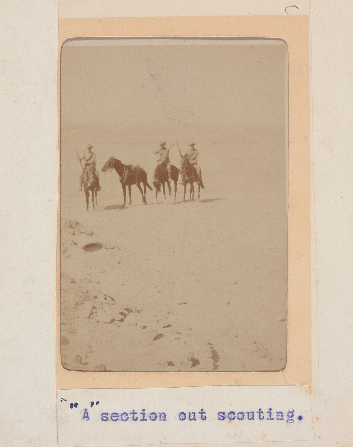 Photograph - '"A" Section Out Scouting', Egypt, Trooper G.S. Millar ...
