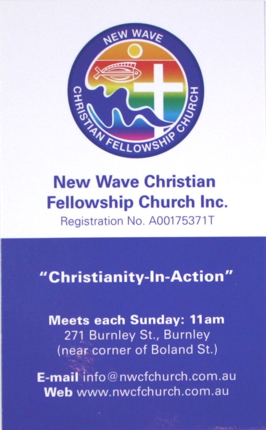 Business Card - New Wave Christian Fellowship Church, circa 2005