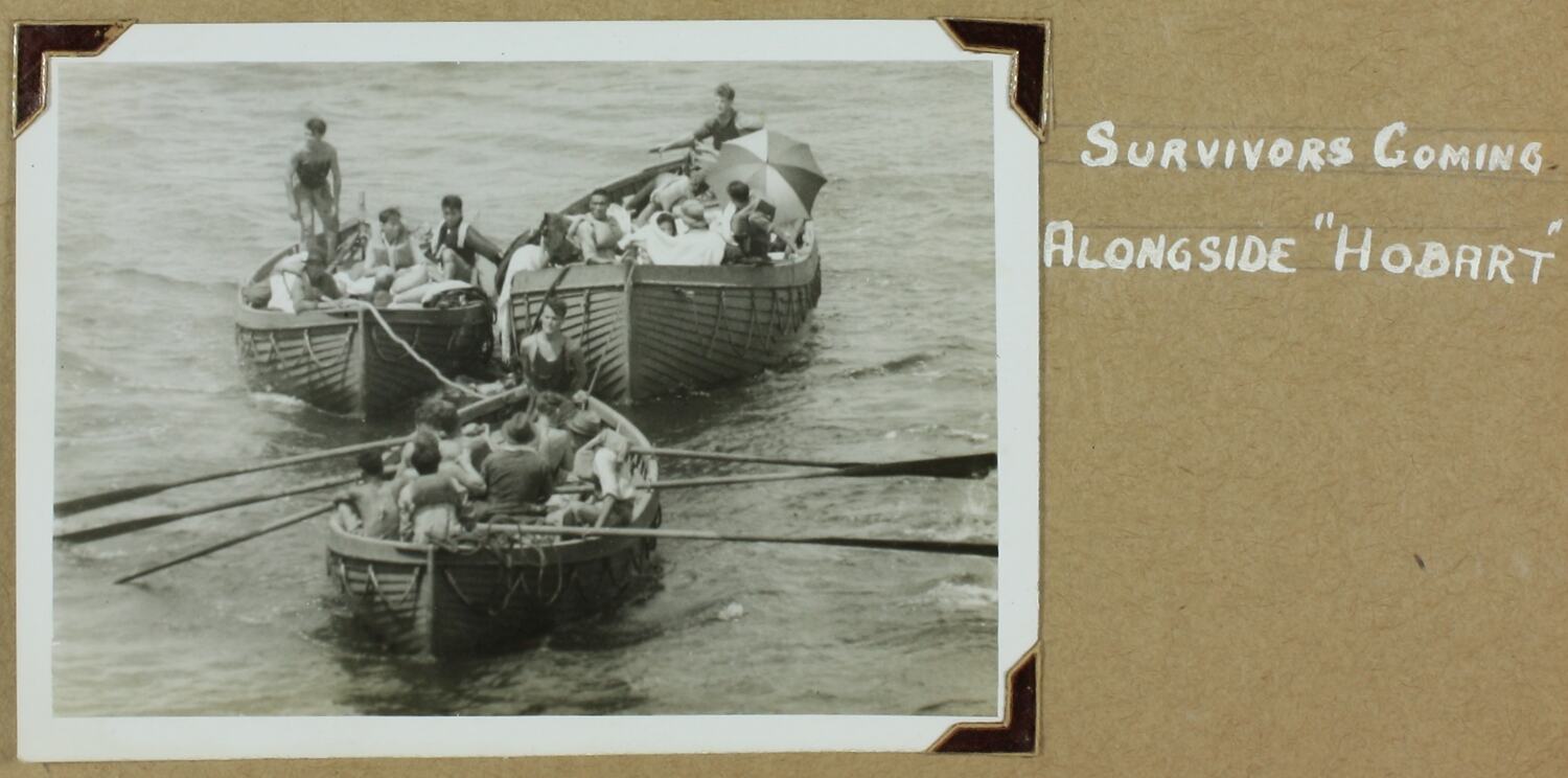 Photograph - Survivors in Lifeboats Alongside HMAS Hobart, Indonesia ...