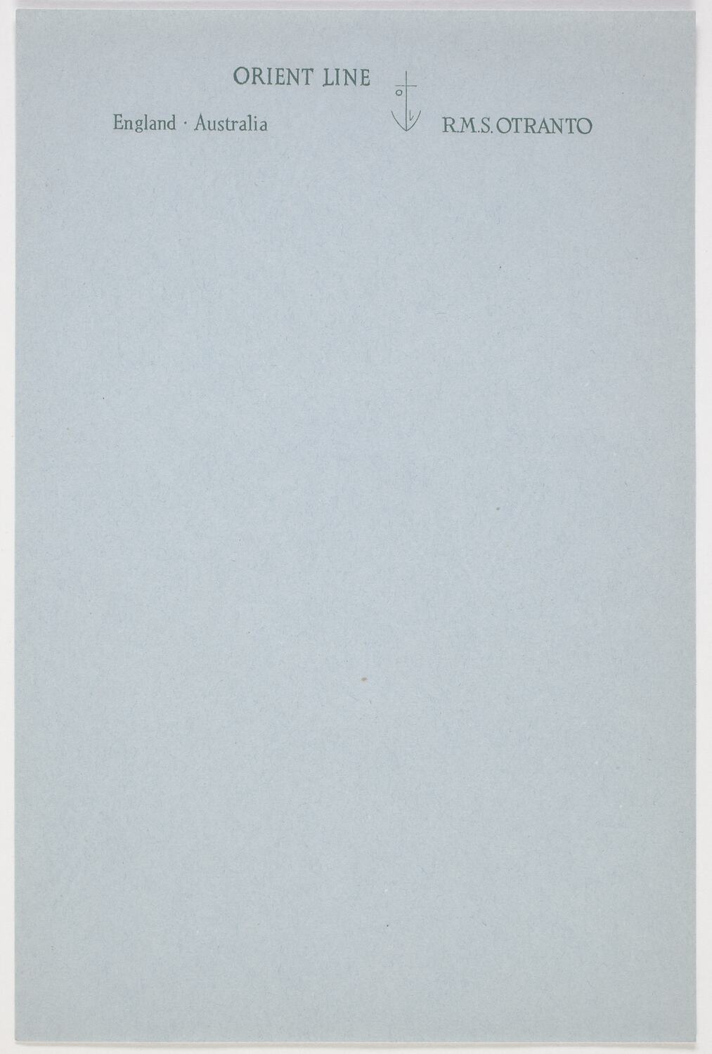 Notepaper - RMS Otranto, Orient Line, circa 1950s