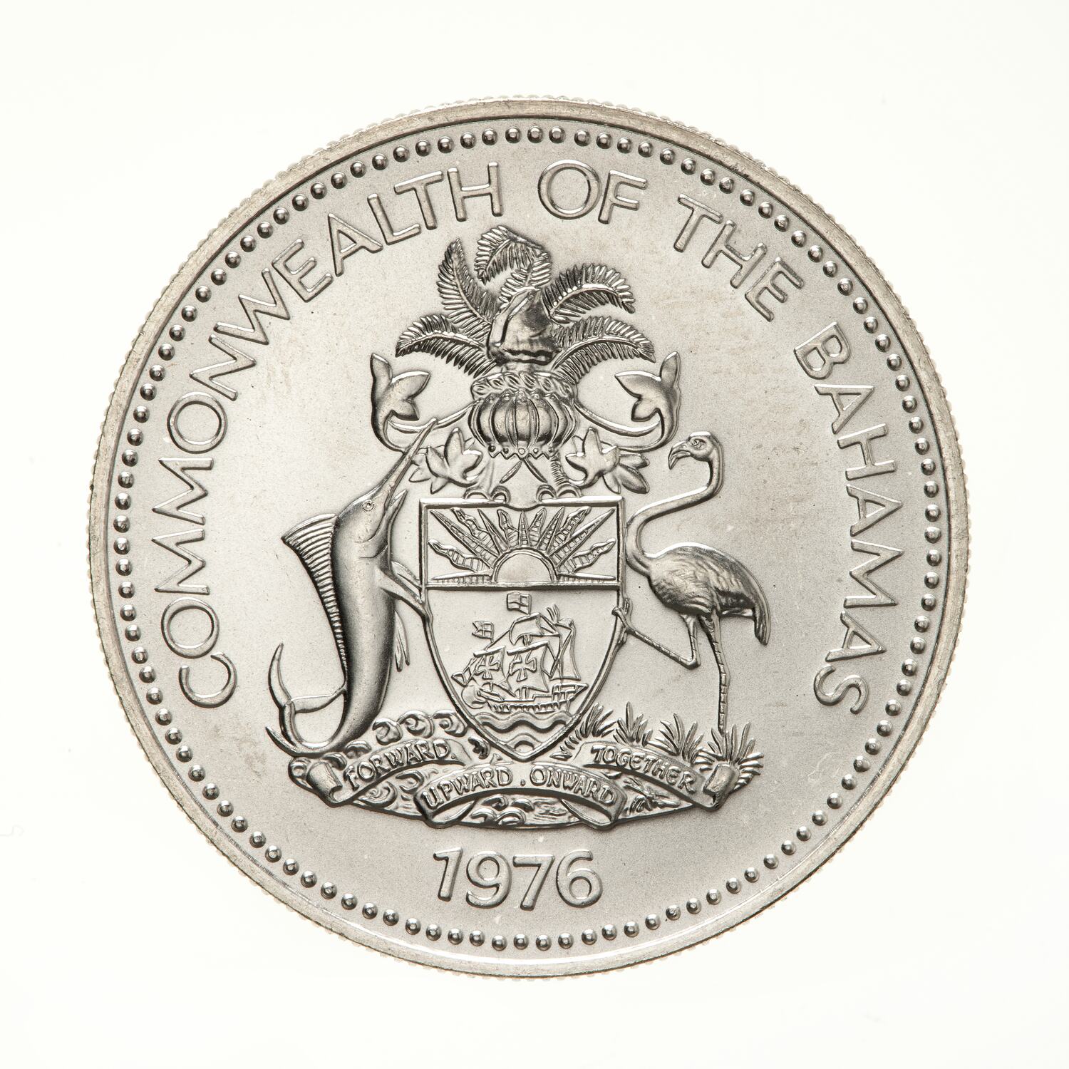 Coin - 25 Cents, Bahamas, 1976