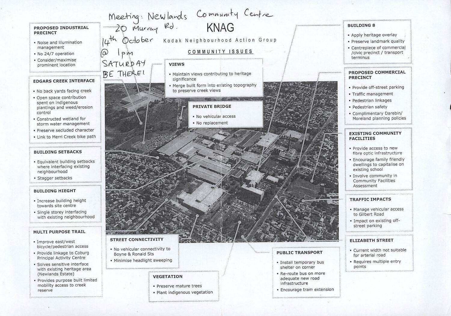 Leaflet - Kodak Neighbourhood Action Group, 'Community Issues', Coburg ...