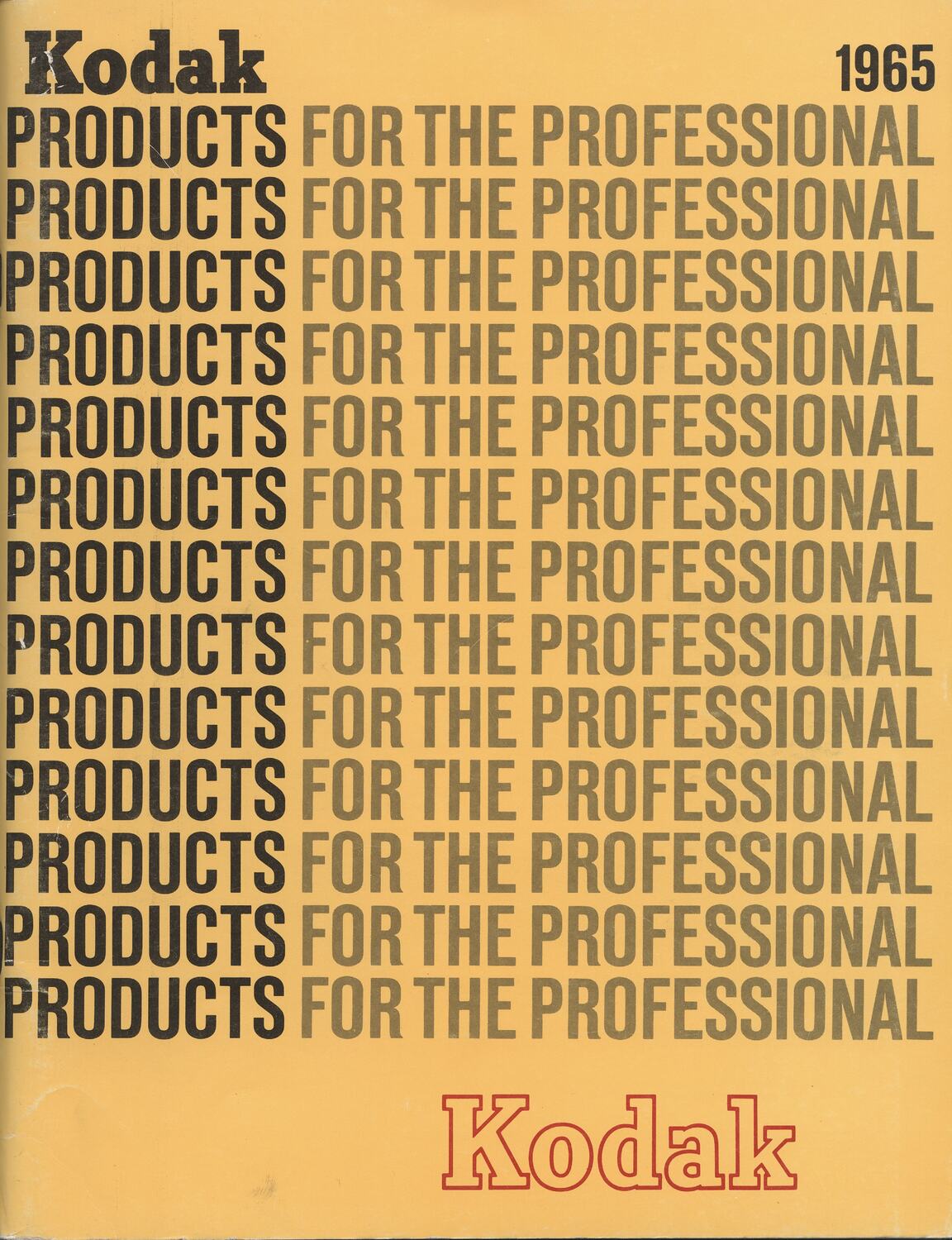 Price List - Eastman Kodak, 'Products for the Professional 1965', Dec 1964