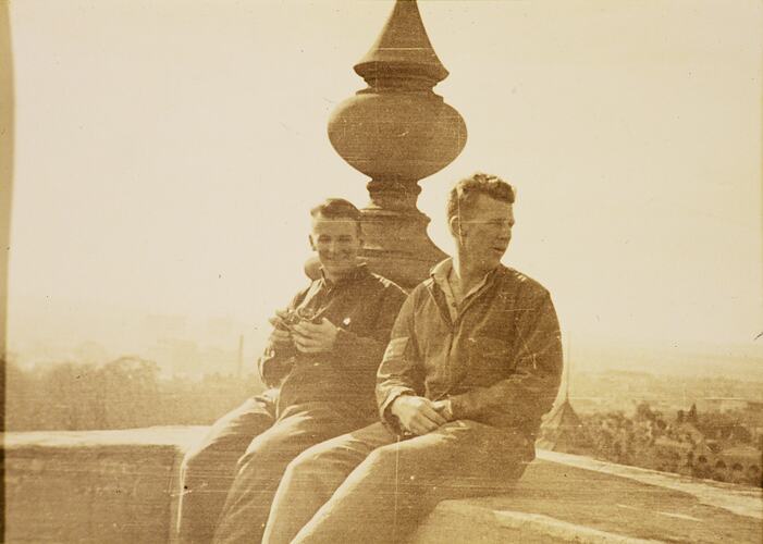 Slide - Two Royal Australian Air Force Personnel on Parapet of ...