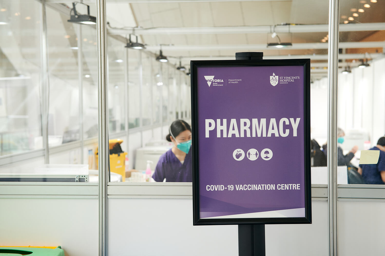 Digital Photograph - Pharmacy, St Vincent's Vaccination Hub, Melbourne ...