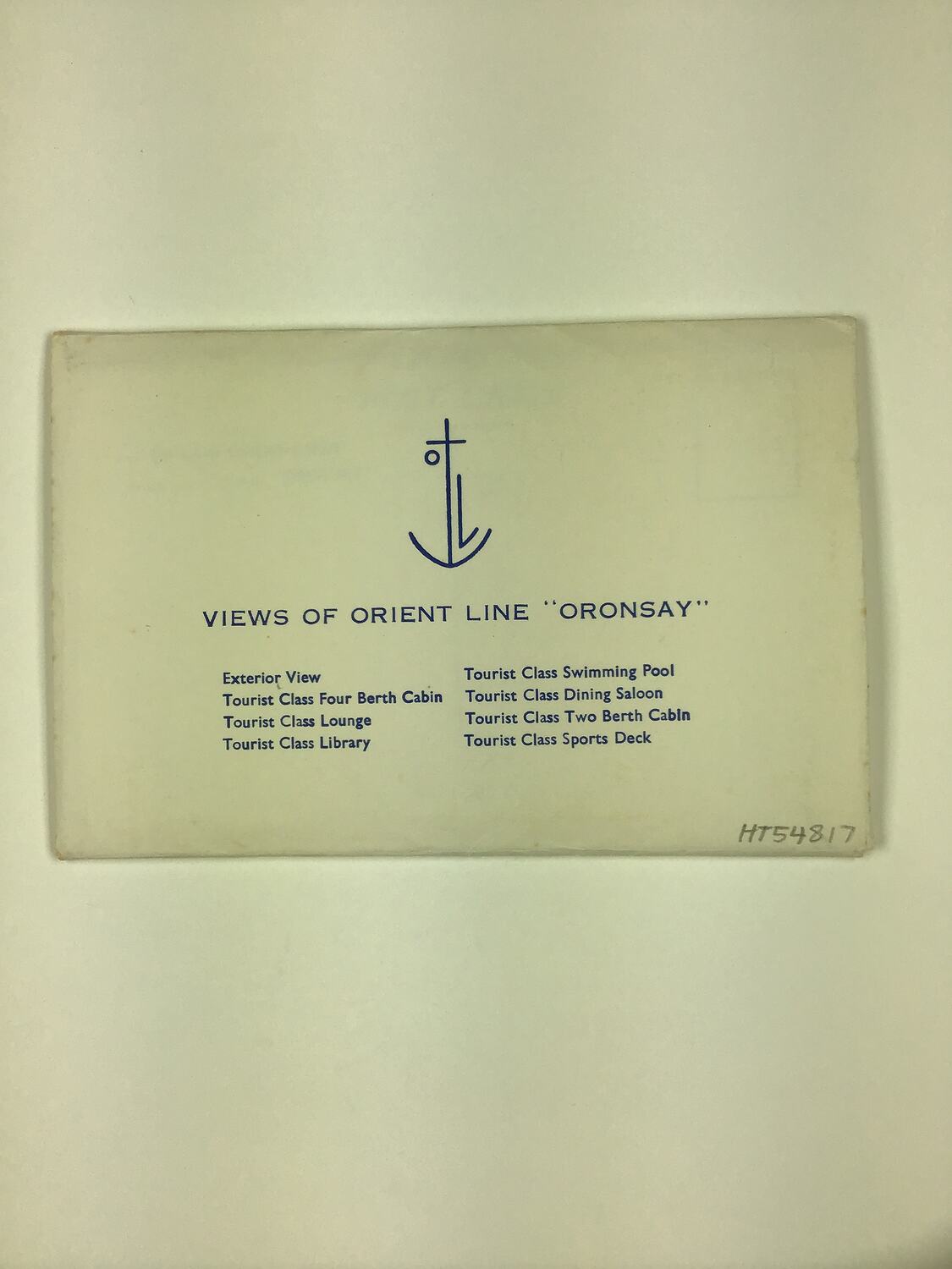 Postcard Set - Views of Orient Line Oronsay, SS Oronsay, 1959