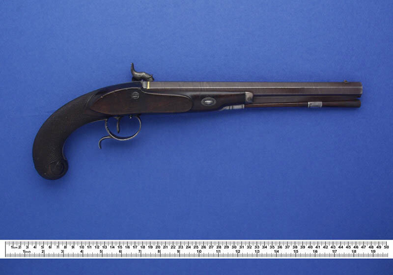 Pistol - H W Mortimer, London, Flintlock Conversion, circa 1790