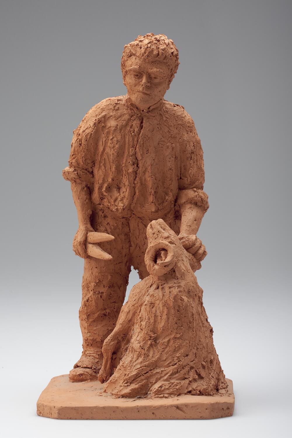Sculpture - 'The Shearer', Mr. Leon Wolowski, Clay, 1984