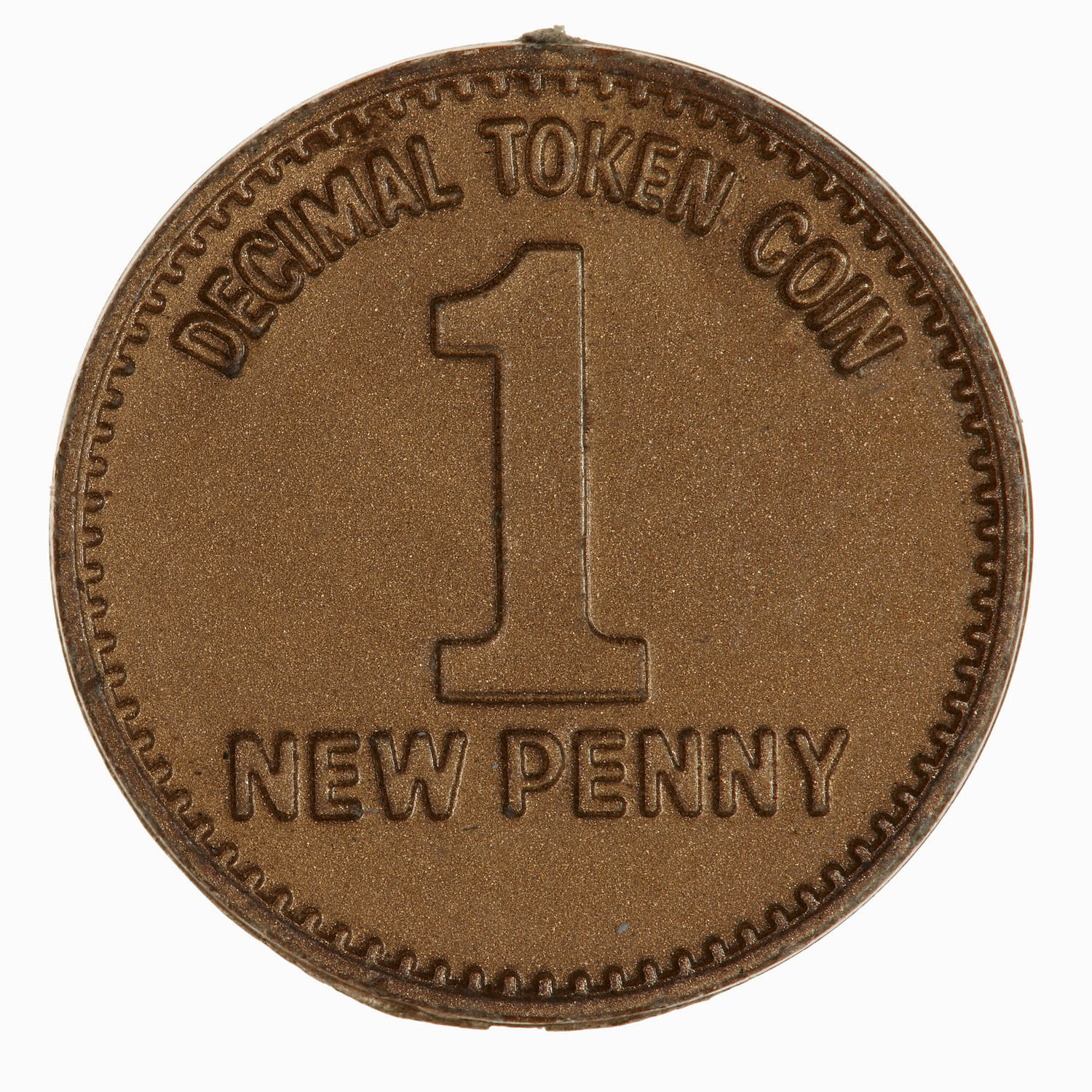 Training Check - 1 New Penny, Elizabeth II, Great Britain, circa 1970