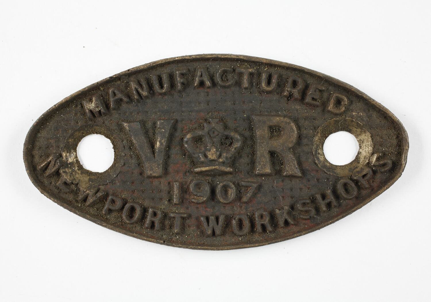 Rollingstock Builder's Plate - Victorian Railways, Newport Workshops, 1907
