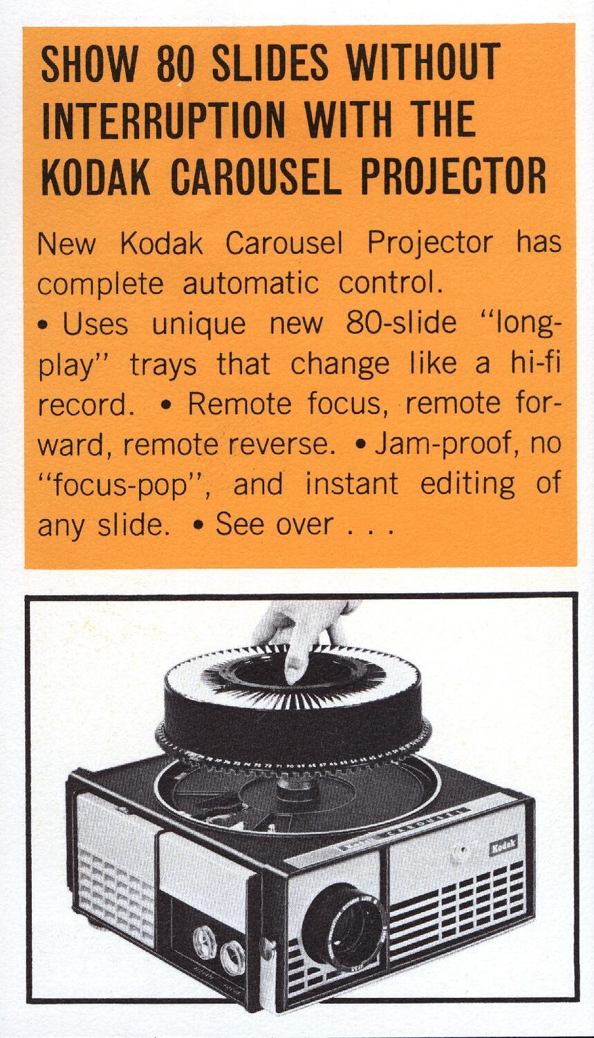 Publicity Flyer - Kodak Australasia Pty Ltd, Kodak Carousel Projector ...